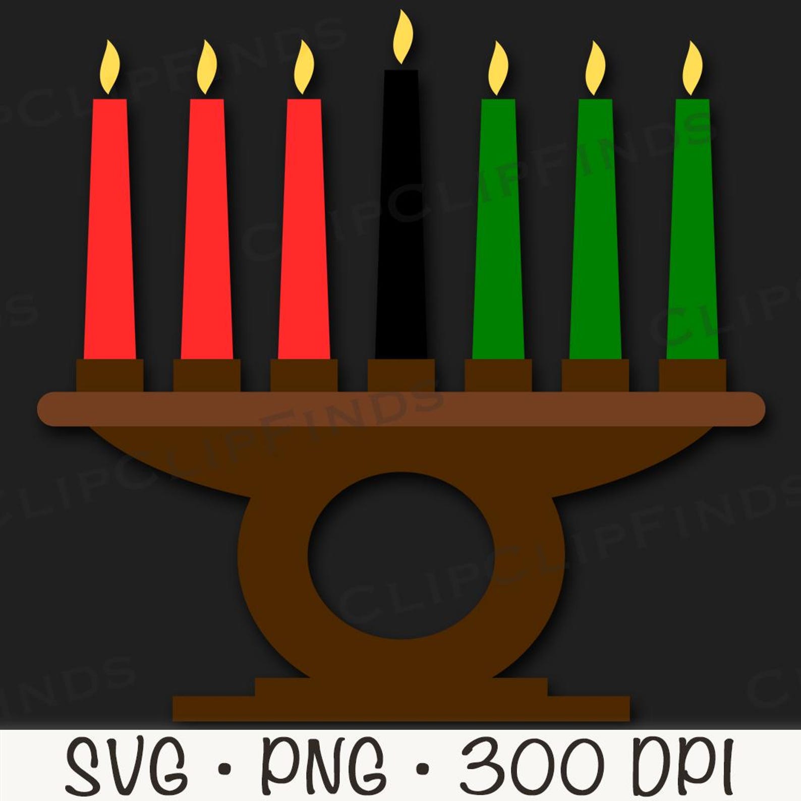 Kwanzaa Kinara, Wooden Kinara, SVG Vector Cut File and PNG Transparent ...