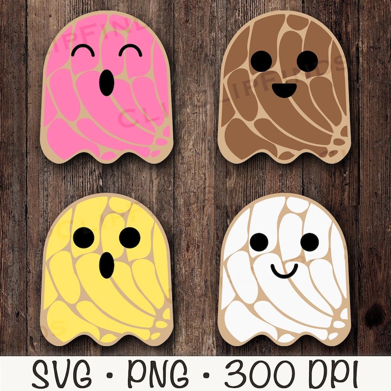 Spooky Concha Ghosts PNG, Pantasmas SVG, Pan Dulce, Dia De Los Muertos ...