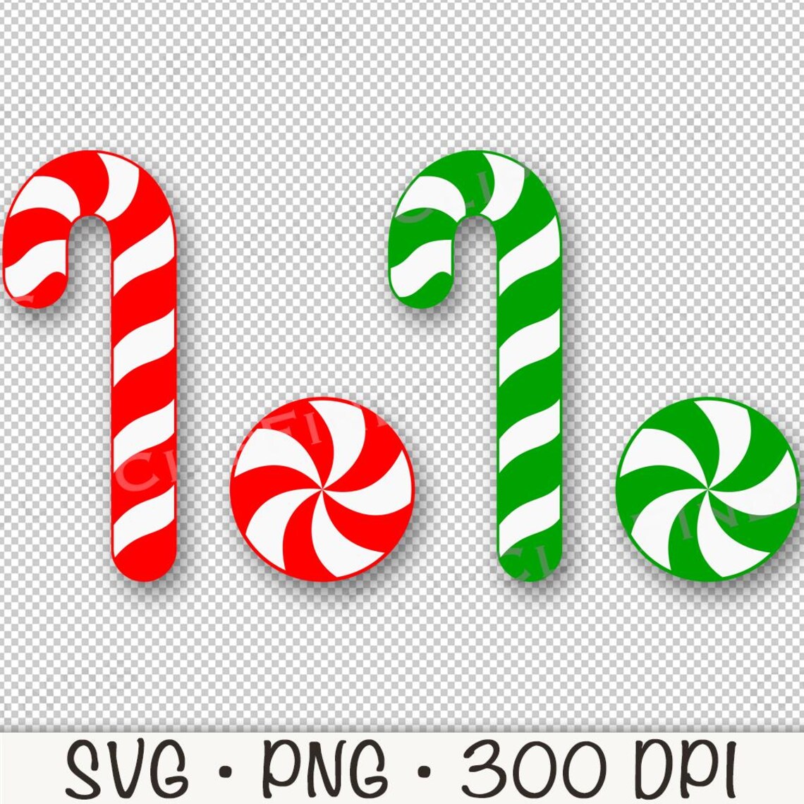 Candy Cane, Peppermint Candy, Christmas Candy, Candy Cane SVG, Vector ...