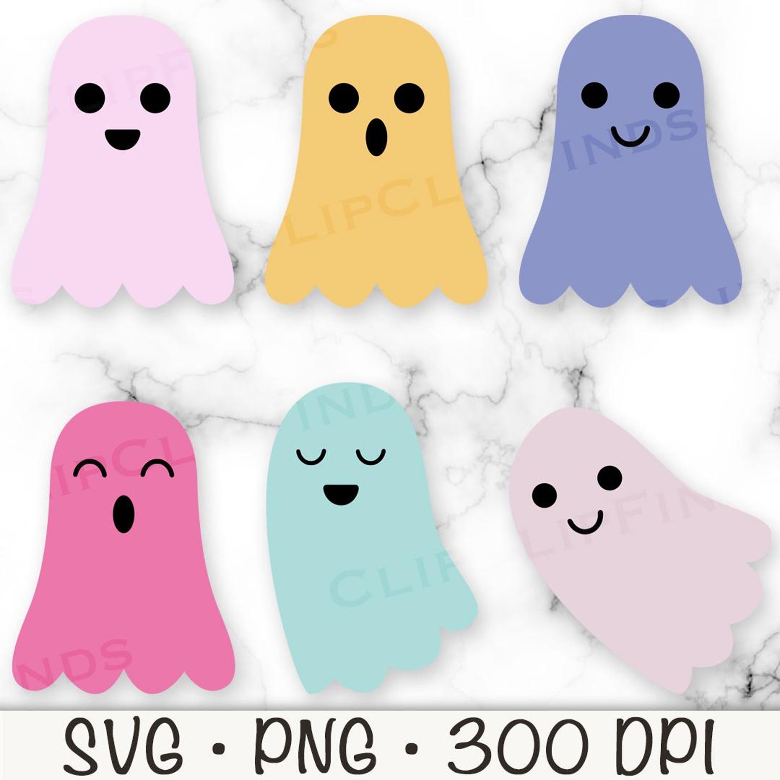 Cute Ghost SVG, Flying Ghosts PNG, Pastel Ghosts, Boho Ghosts, Hand ...