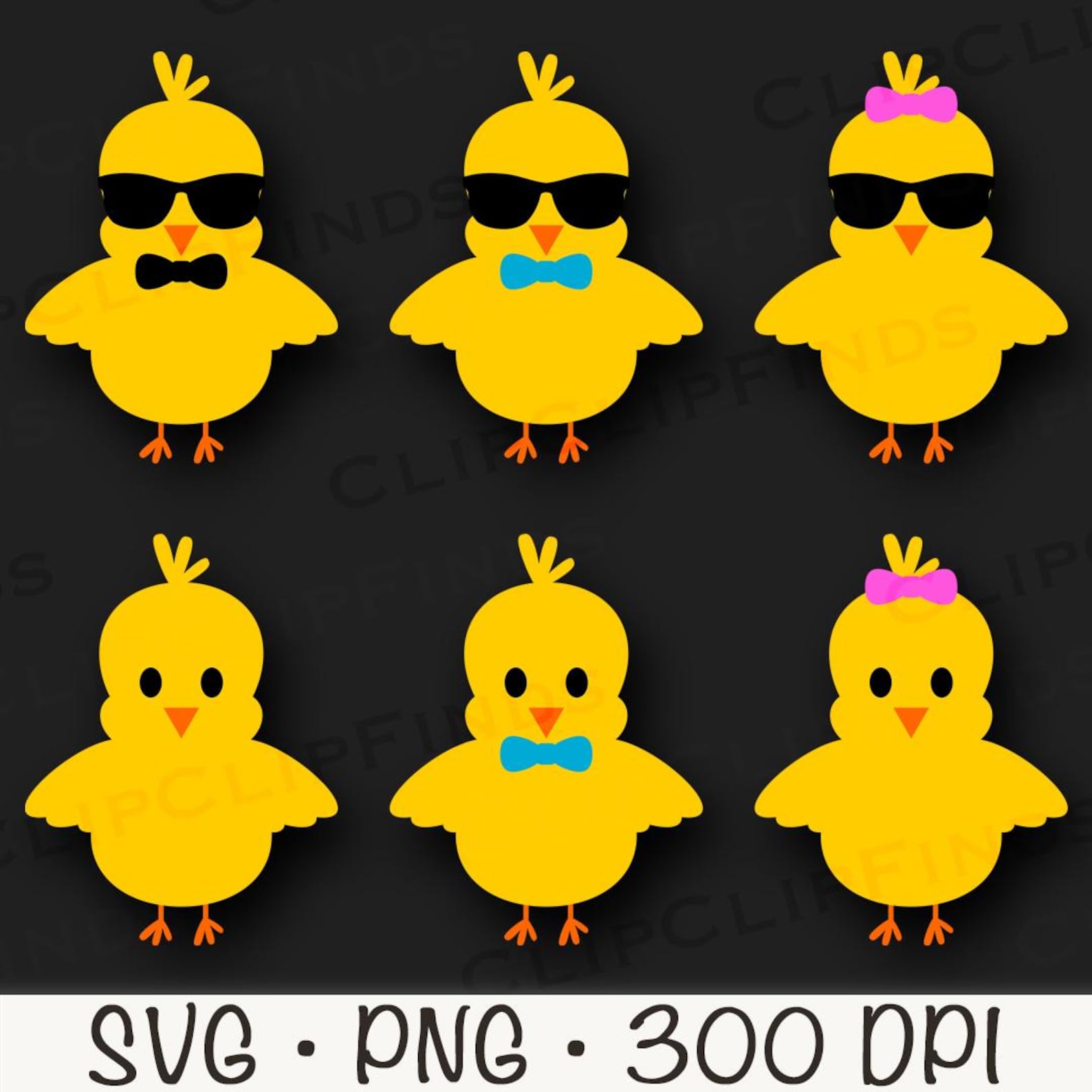 Cool Baby Chicks, Chicks With Sunglasses, Boy Chick, Girl Chick, SVG ...