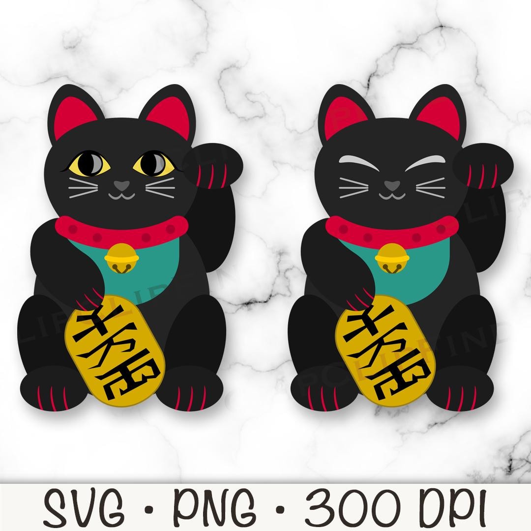 Maneki Neko Cat, Chinese Feng Shui Good Fortune Lucky Waving Welcome ...