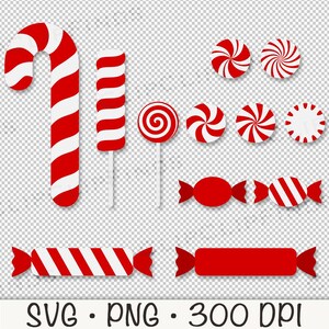 Red Christmas Candy SVG, Candy Cane PNG, Peppermint Candy SVG, Instant ...