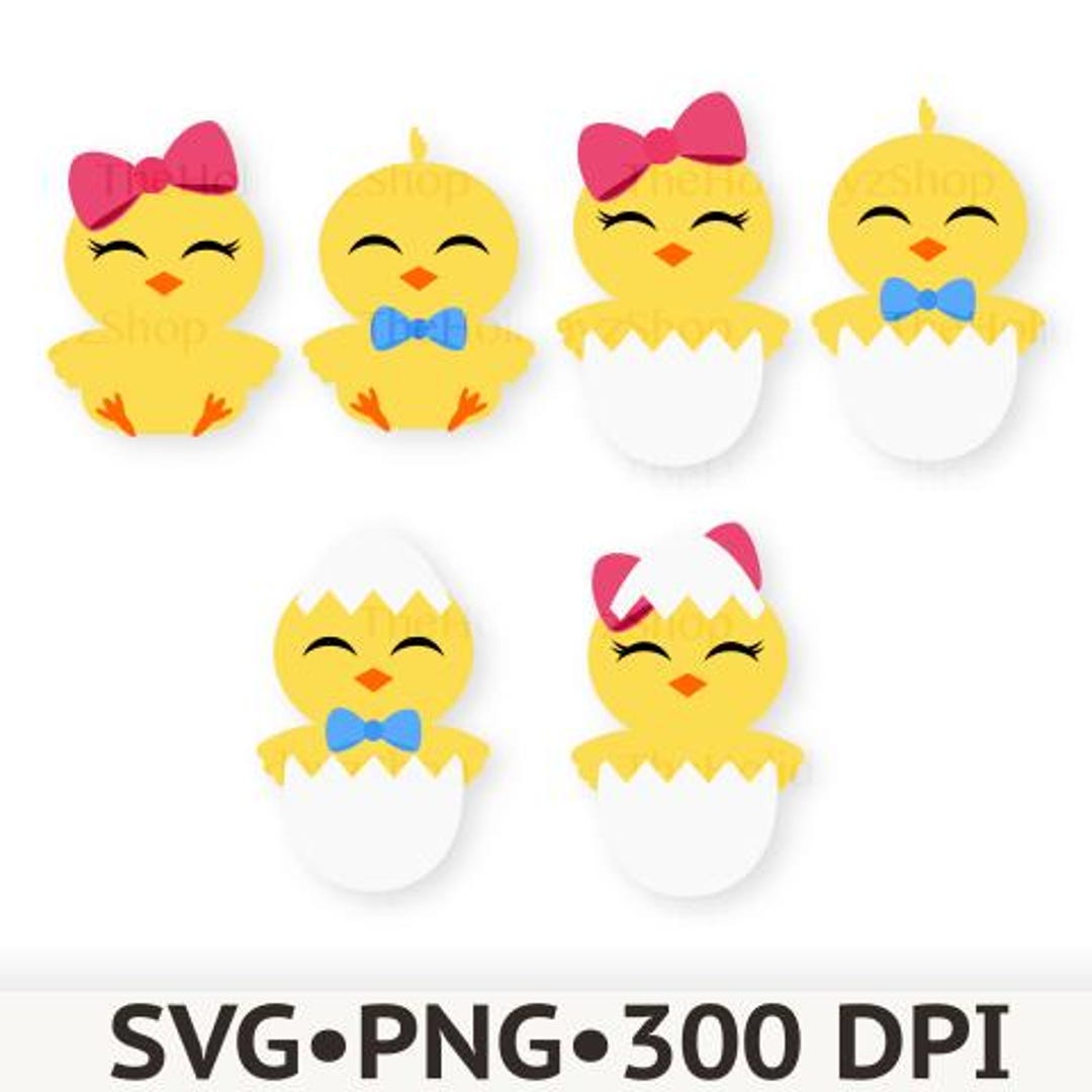 Easter Chicks SVG, Baby Chicks PNG, Easter Chicks Clipart, Hatching Egg ...