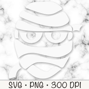 Mummy Face SVG, Mummy Face PNG, Sublimation, Halloween Face, Instant ...