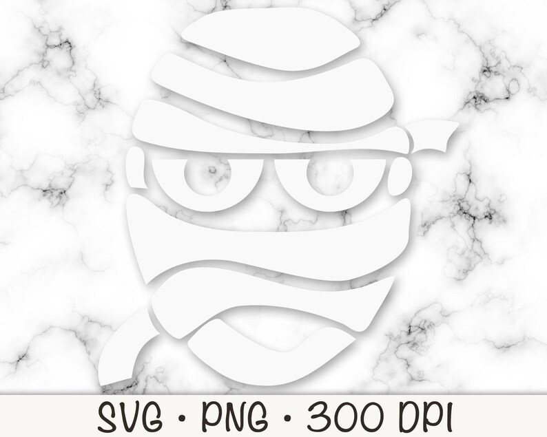 Mummy Face SVG, Mummy Face PNG, Sublimation, Halloween Face, Instant ...