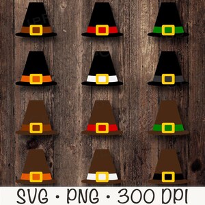Pilgrim Hat, SVG Vector Cut File and PNG Transparent Background, Clip ...