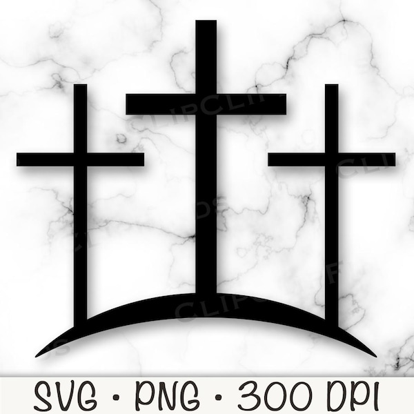 3 Crosses on a Hill Svg - Etsy