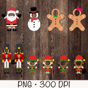 Christmas Characters Add Your Own Photo Face, Elf, Snowman, Santa Claus ...