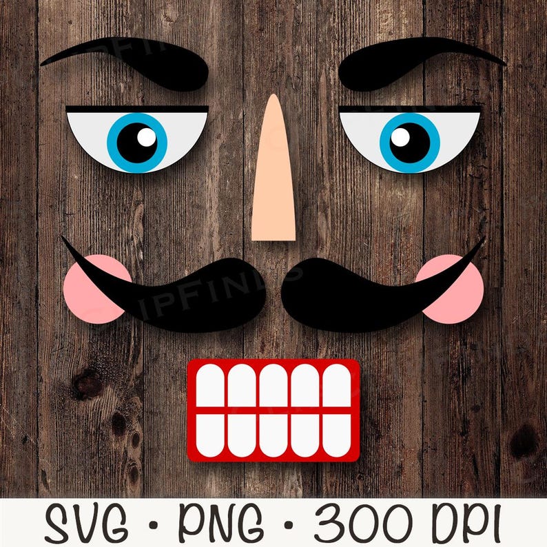 Nutcracker Face SVG, Nutcracker Face PNG, Nutcracker Face Sublimation ...