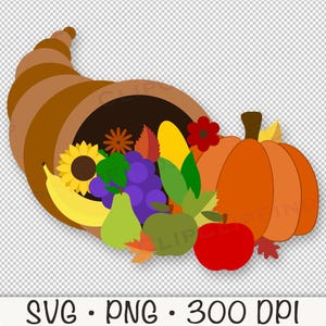 Cornucopia SVG, Thanksgiving Dinner, Cornucopia PNG, Cornucopia Clip ...
