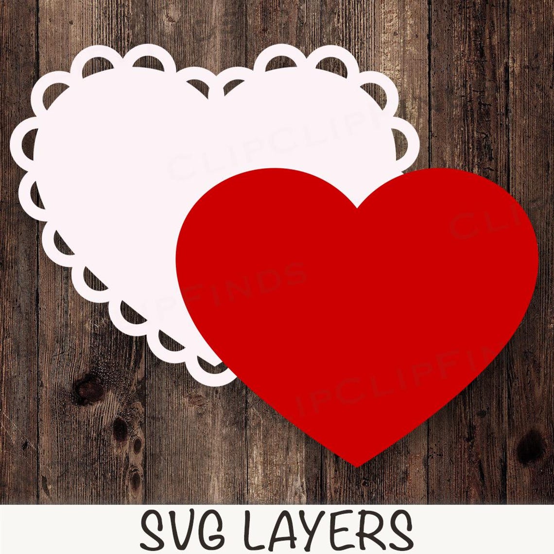 Doily Hearts SVG, Scalloped Hearts SVG, Lace Hearts Clipart, Scalloped ...