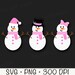 Pink Snowgirl, Snowgirl With Hat, Pink Santa Hat, Snowgirl With Bow ...