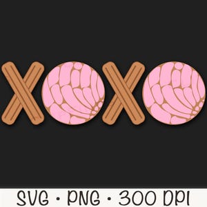 XOXO Concha SVG, Concha Valentine PNG, Mexican Pan Dulce Valentine ...