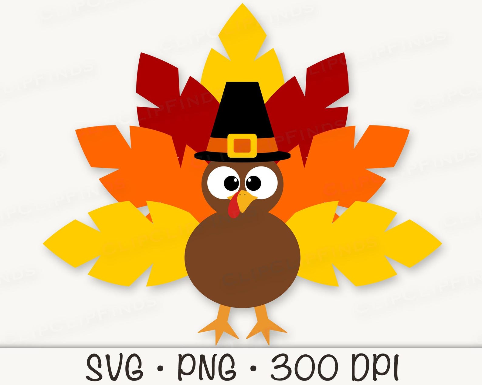 Thanksgiving Turkey SVG Vector File and PNG Transparent Background Clip ...