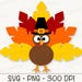 Thanksgiving Turkey SVG Vector File and PNG Transparent Background Clip ...