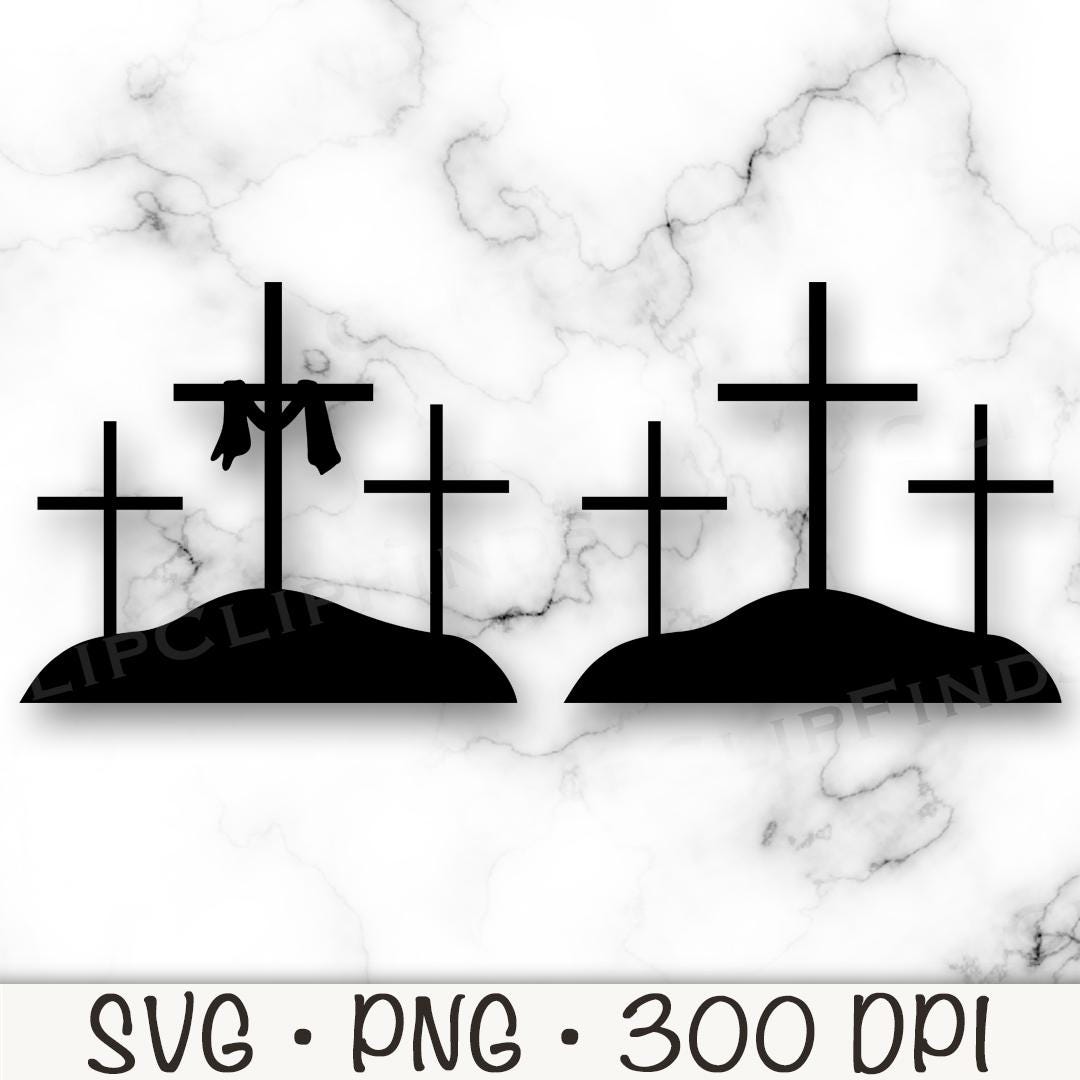 Calvary Crosses SVG, Three Crosses SVG, Calvary Crosses Silhouette PNG ...