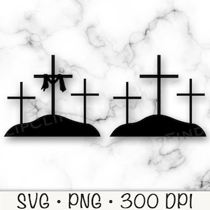 Calvary Crosses SVG, Three Crosses SVG, Calvary Crosses Silhouette PNG ...