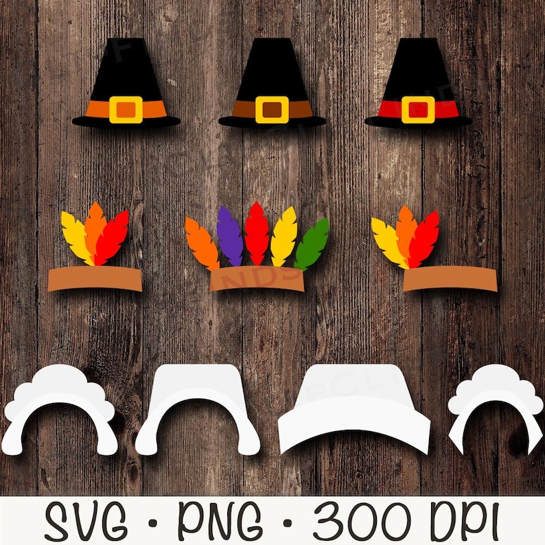 Pilgrim Hats, Indian Feathered Hats, Bonnet, Coif, Thanksgiving Head ...