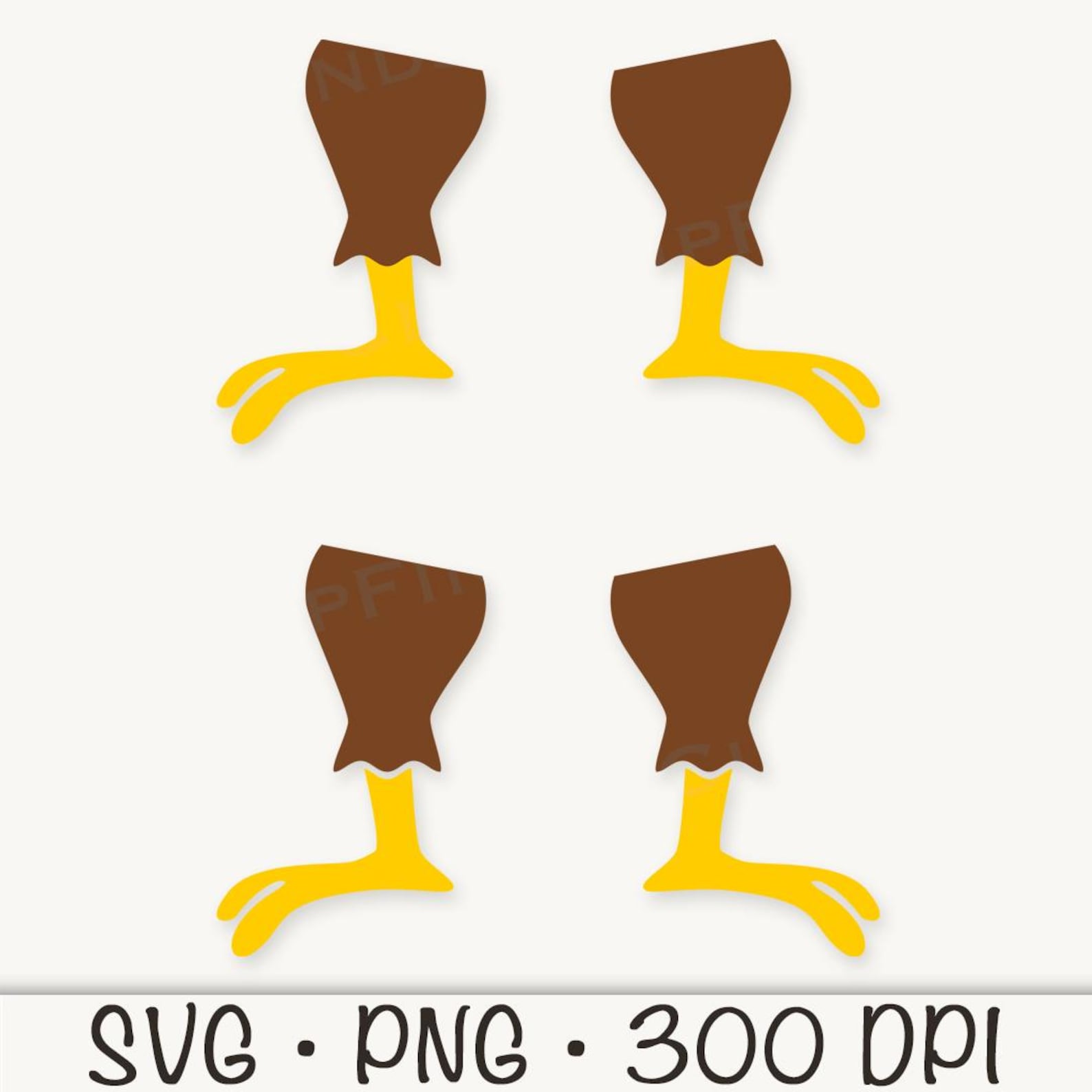 Turkey Legs SVG, Turkey Feet PNG, Turkey Monogram, Standing Legs ...