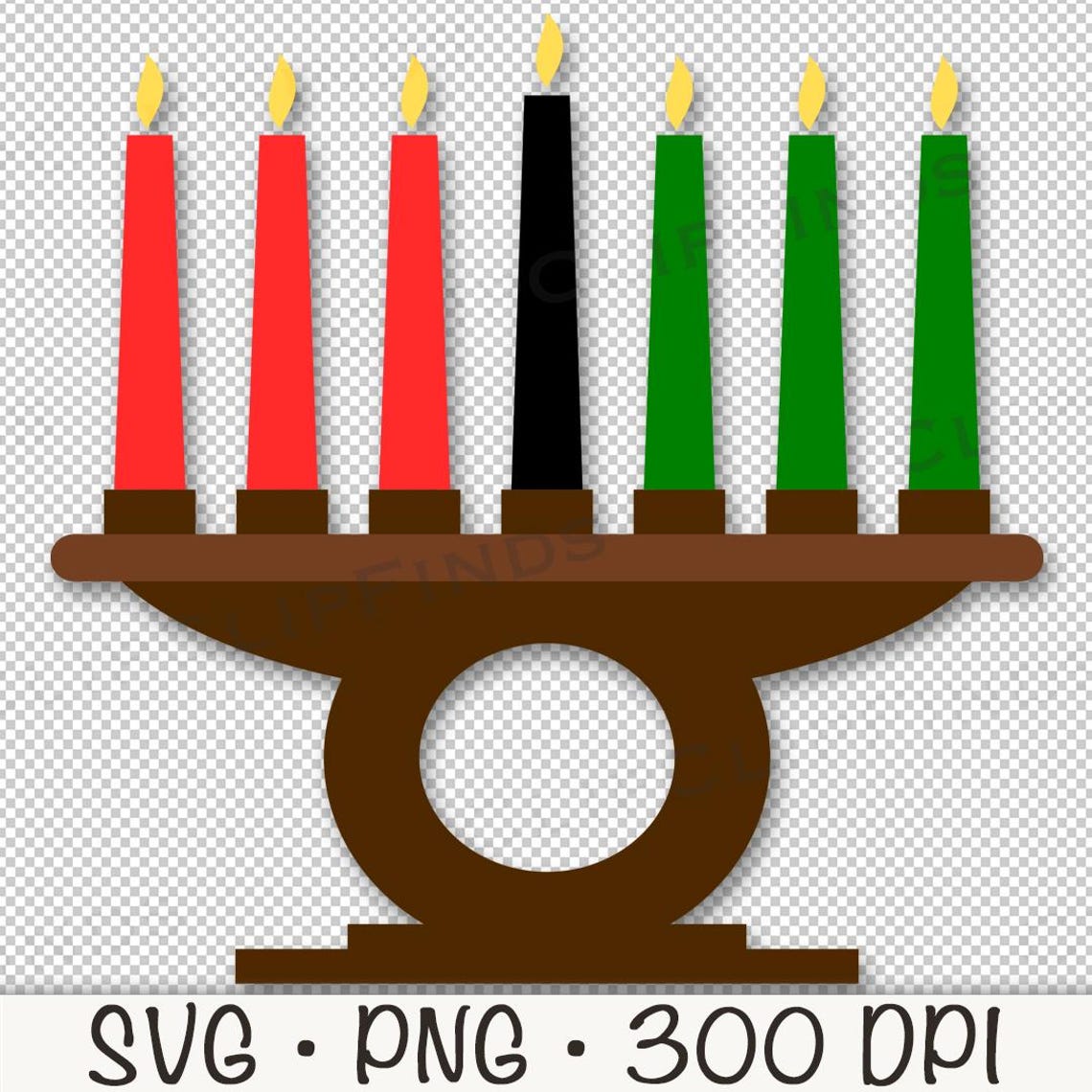 Kwanzaa Kinara, Wooden Kinara, SVG Vector Cut File and PNG Transparent ...