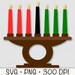 Kwanzaa Kinara, Wooden Kinara, SVG Vector Cut File and PNG Transparent ...