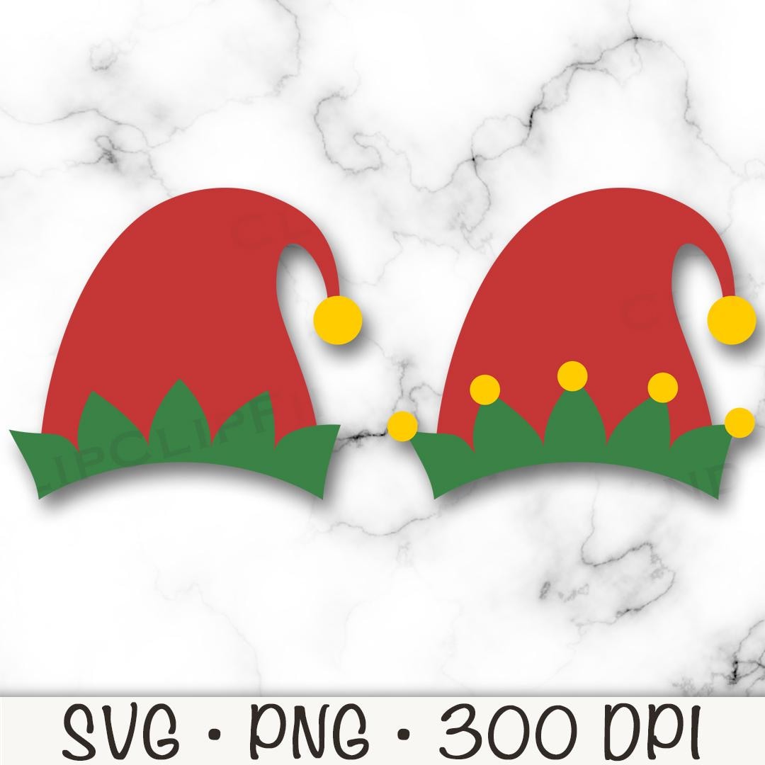 Red Elf Hat SVG, Elf Hat PNG, Elf Hat Clipart, Digital Download - Etsy