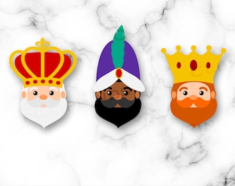 3 Kings, Cute 3 Kings, 3 Wise Men, Nativity Star, Tres Reyes Magos, SVG ...