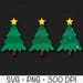 Christmas Tree Clipart, Tree With Star Topper, Ornament, Bauble, Modern ...