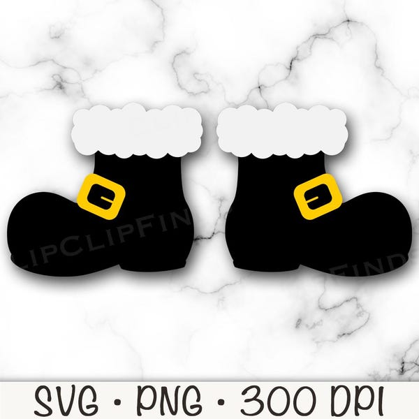 Santa Boots Clipart - Etsy