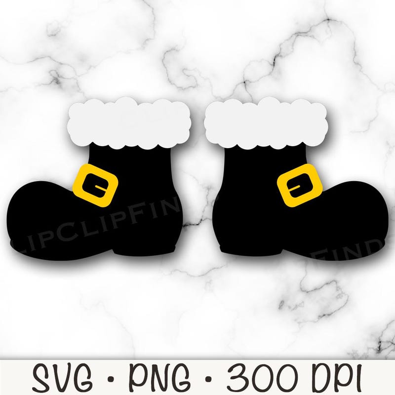 Santa Boots Clipart - Etsy