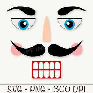 Nutcracker Face SVG, Nutcracker Face PNG, Nutcracker Face Sublimation ...