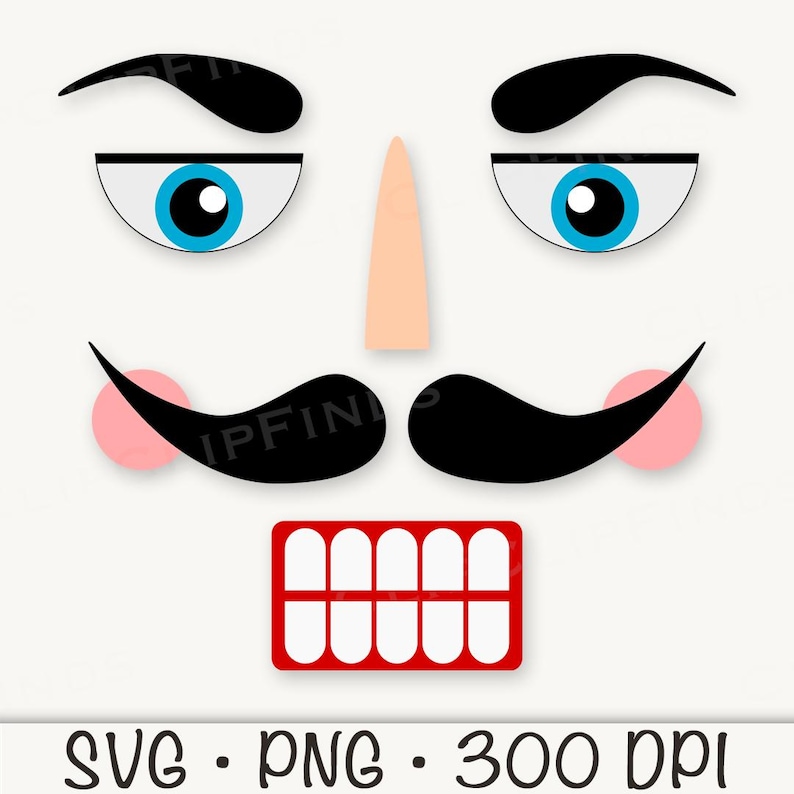 Nutcracker Face SVG, Nutcracker Face PNG, Nutcracker Face Sublimation ...