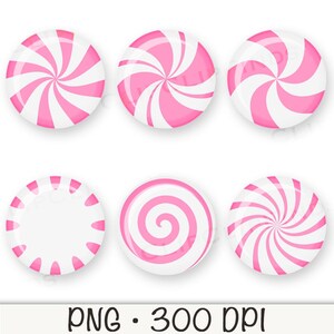 Peppermint Candy Clipart, Peppermint Candy PNG, Pink Peppermint ...
