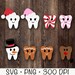Christmas Tooth Fairy, Santa Claus Tooth Bag SVG, PNG, Dentist, Boy ...