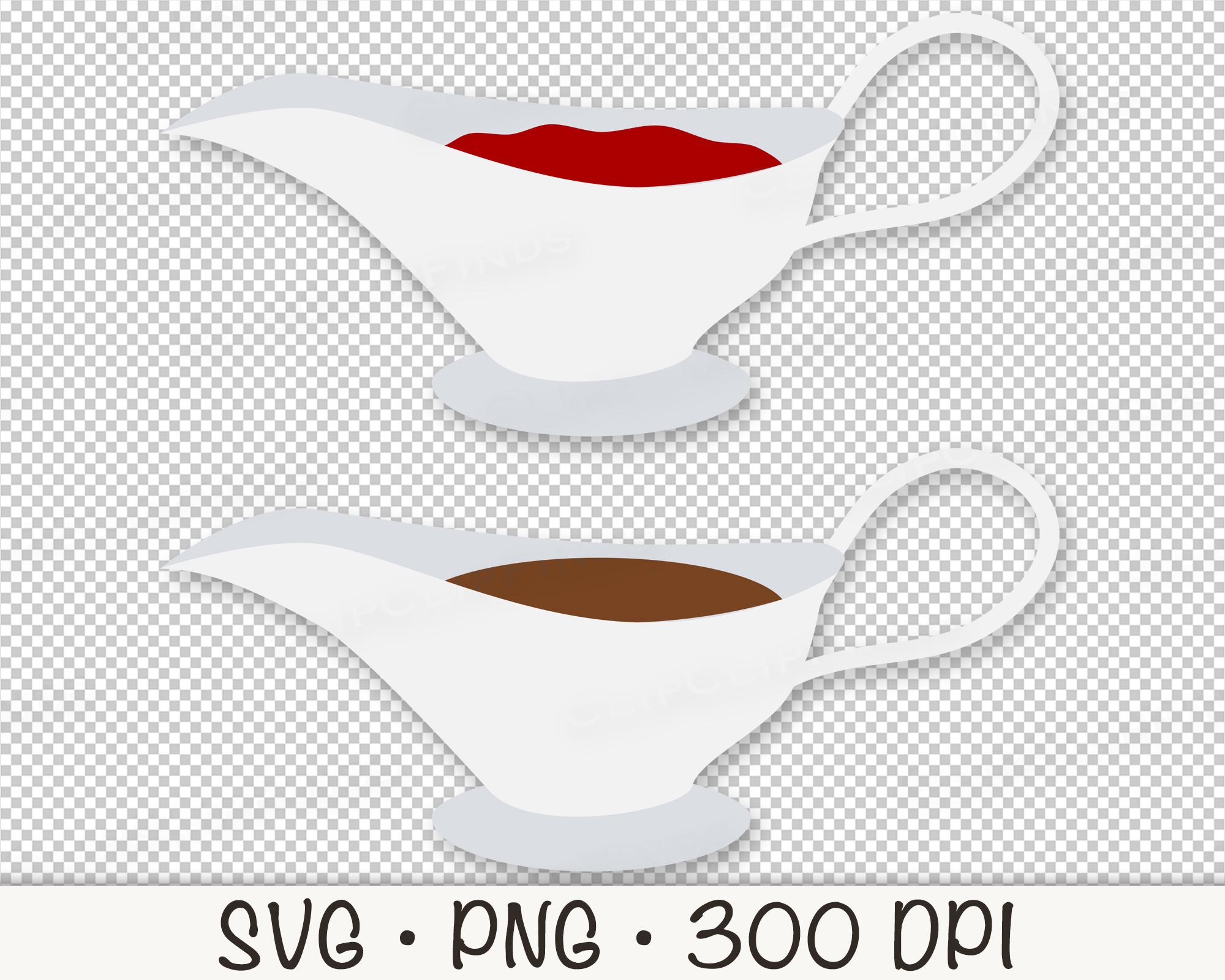 Gravy SVG, Cranberry Sauce SVG, PNG, Clip Art, Thanksgiving Dinner ...