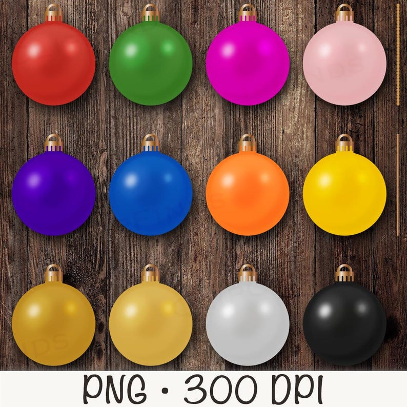 Christmas Ornament Balls Clipart, Ornaments PNG, Colorful Ornaments ...