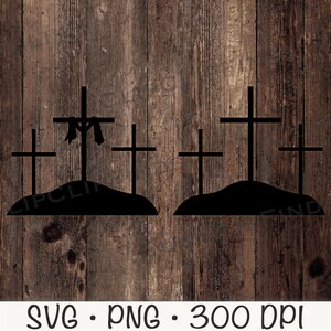 Calvary Crosses SVG, Three Crosses SVG, Calvary Crosses Silhouette PNG ...