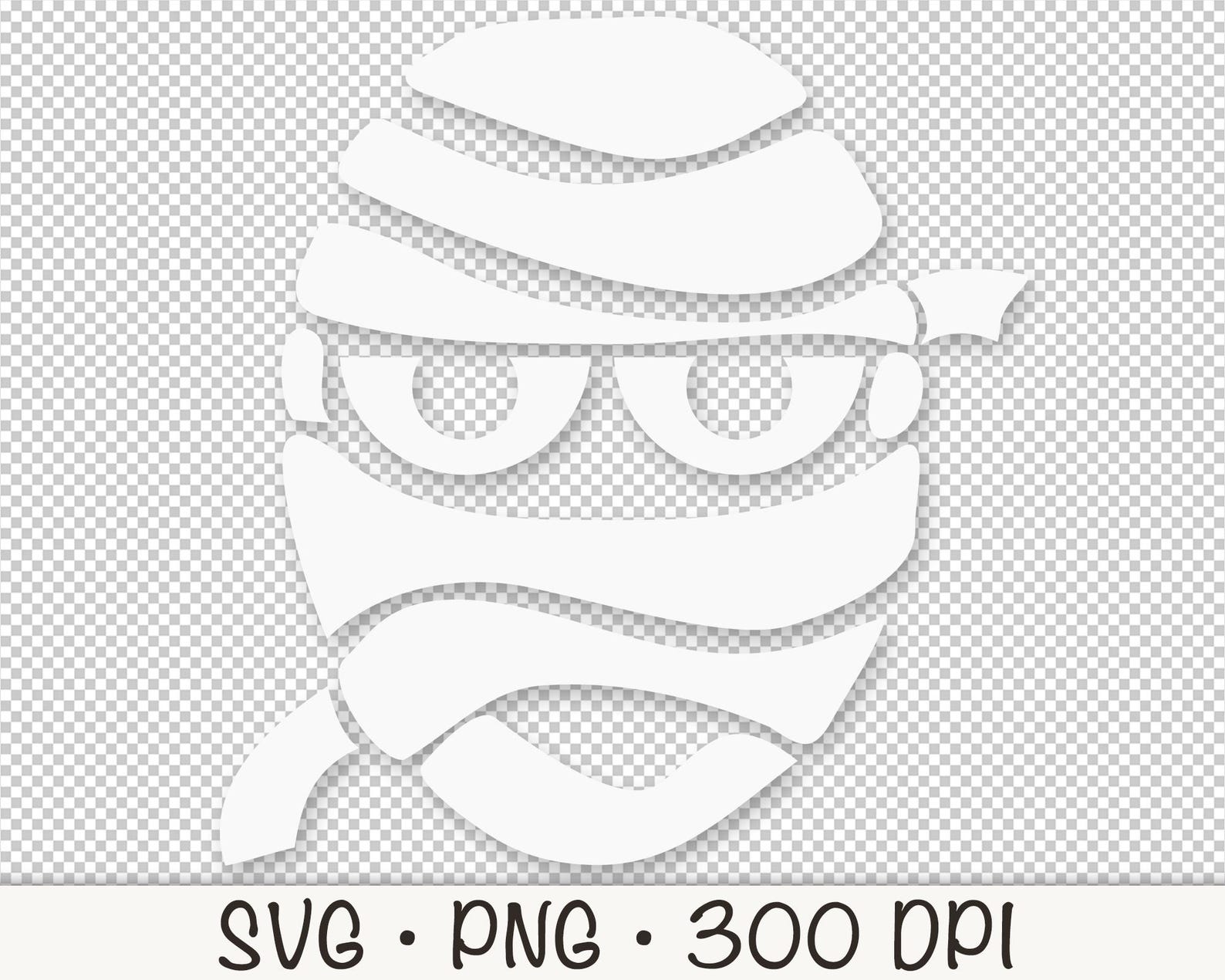 Mummy Face SVG, Mummy Face PNG, Sublimation, Halloween Face, Instant ...