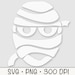 Mummy Face SVG, Mummy Face PNG, Sublimation, Halloween Face, Instant ...