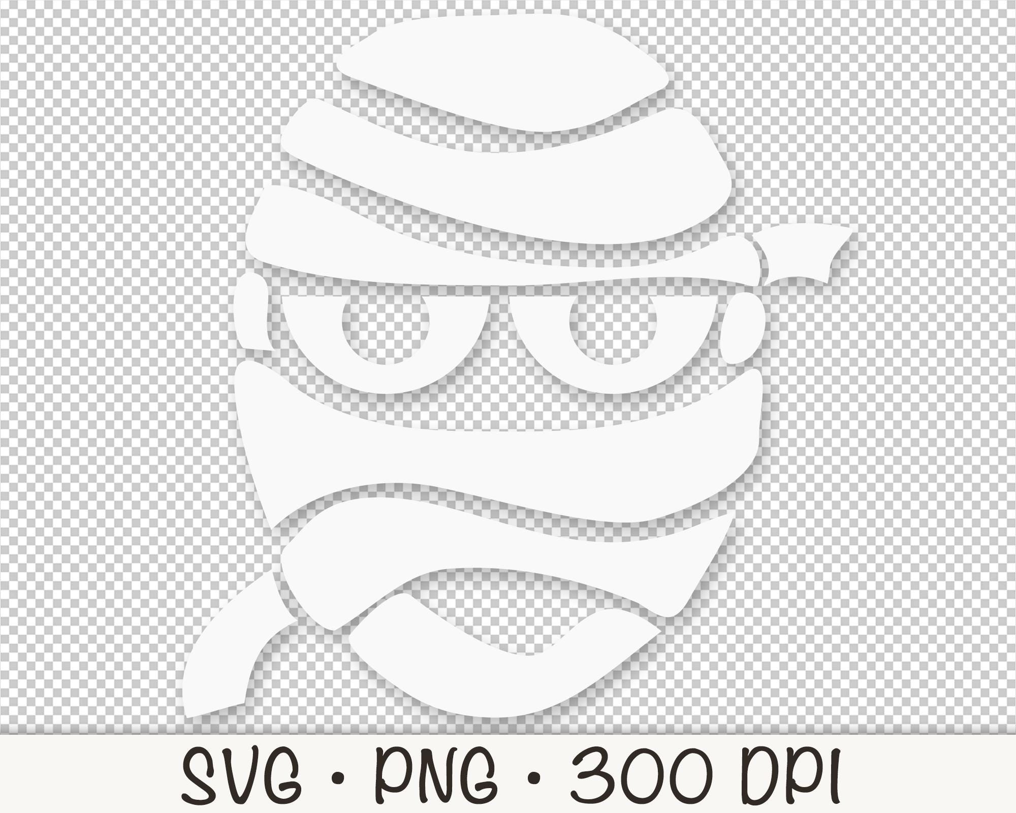 Mummy Face SVG, Mummy Face PNG, Sublimation, Halloween Face, Instant ...