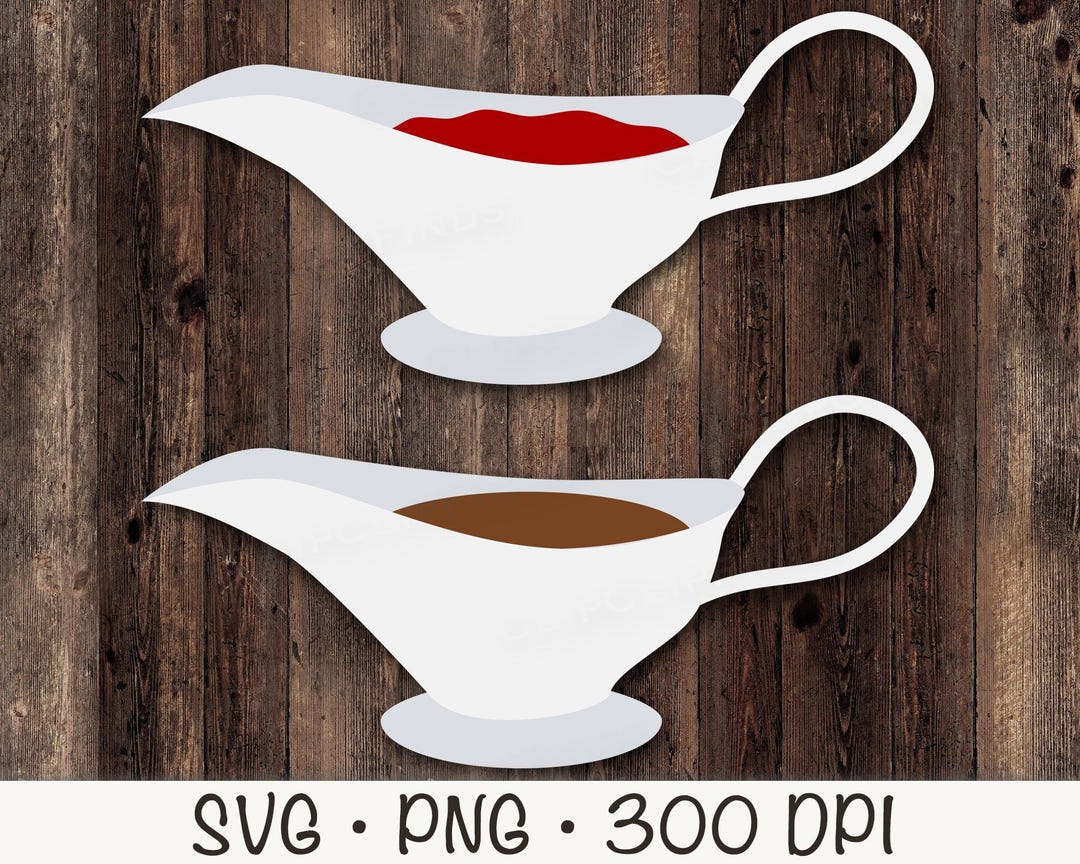 Gravy SVG, Cranberry Sauce SVG, PNG, Clip Art, Thanksgiving Dinner ...