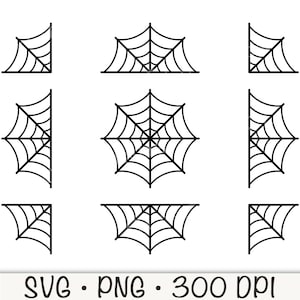 Spider Web SVG, Spider Web Corner, Half Spider Web, Spider Web Clip Art ...