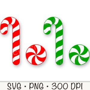 Candy Cane, Peppermint Candy, Christmas Candy, Candy Cane SVG, Vector ...
