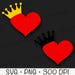 Heart With Crown SVG, Heart With Crown PNG, Valentine's Day ...