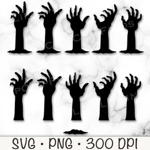Zombie Hand SVG, Zombie Hand PNG, Zombie Hand Silhouette, Zombie Hand ...