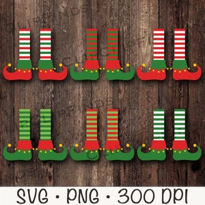 Elf Stockings SVG, Elf Legs PNG, Elf Clip Art, Cute Elf Legs, Elf Feet ...