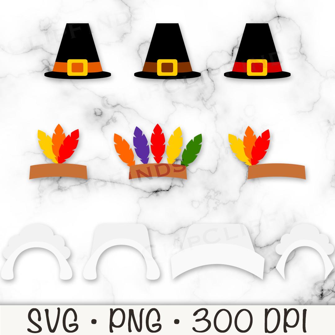 Pilgrim Hats, Indian Feathered Hats, Bonnet, Coif, Thanksgiving Head ...
