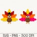 Girl and Boy Thanksgiving Turkey, SVG Vector File and PNG Transparent ...