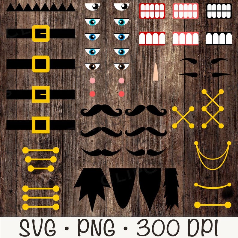 Nutcracker Elements, DIY Nutcracker SVG PNG, Sublimation, Instant ...